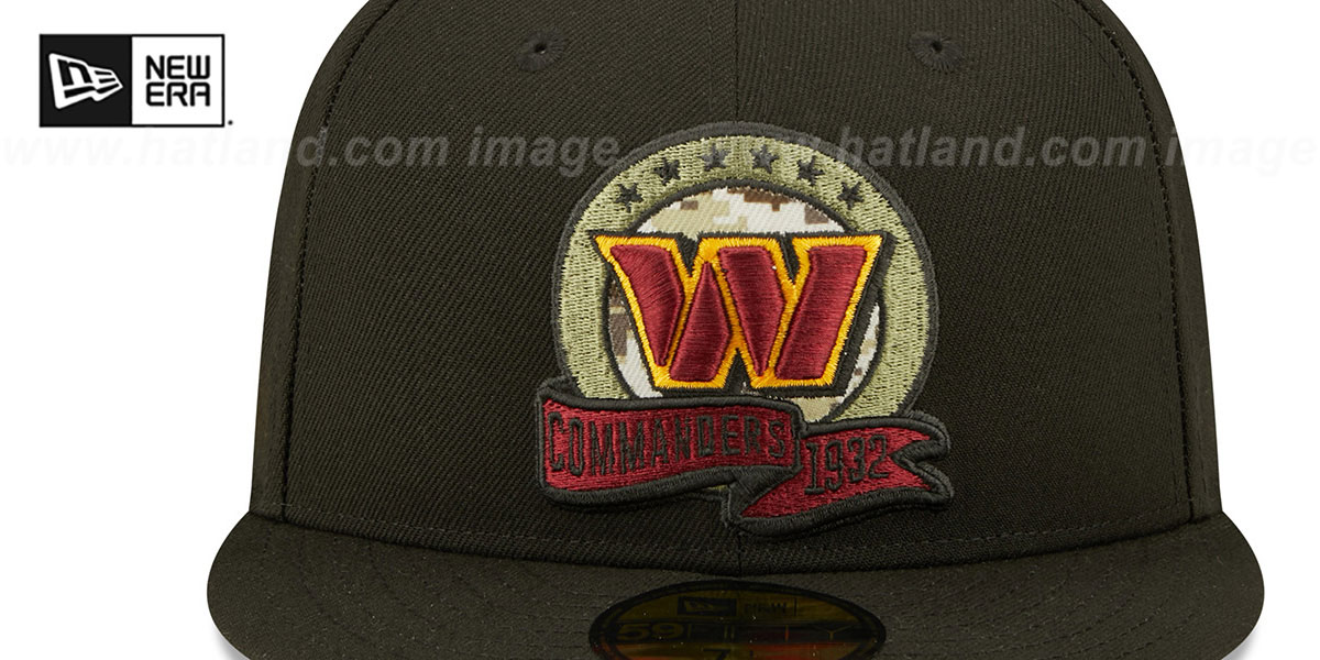 Washington Commanders 2022 SALUTE-TO-SERVICE Black Fitted Hat