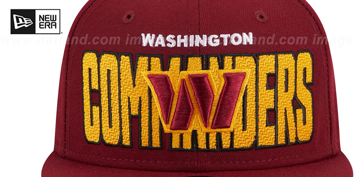 Washington Commanders 2023 NFL DRAFT Burgundy Fitted Hat