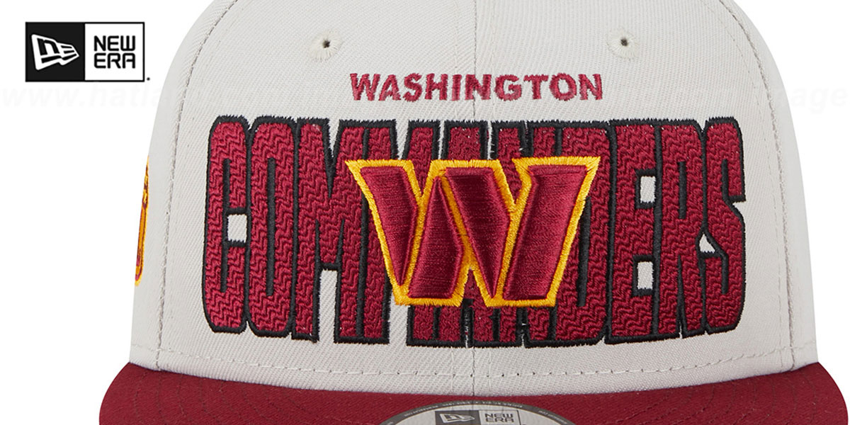 Washington Commanders 2023 NFL DRAFT SNAPBACK Stone-Burgundy Hat