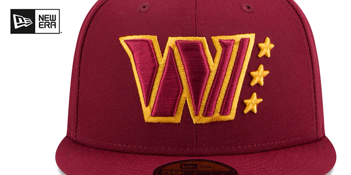 Washington Commanders DECEPTOR Burgundy Fitted Hat