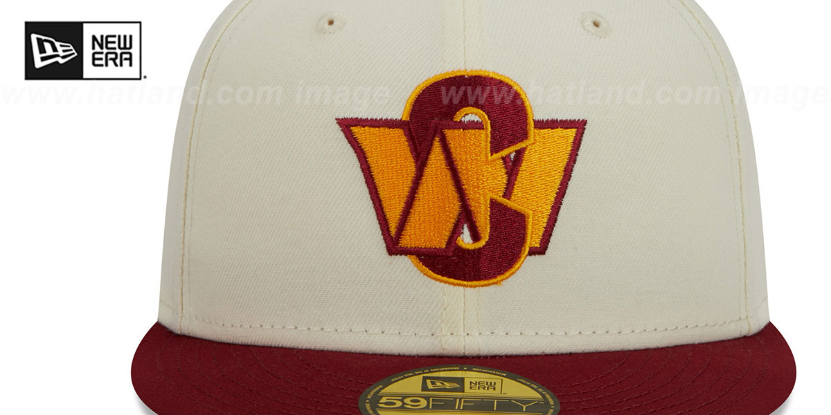 Washington Commanders NFL LIGATURE White-Burgundy Fitted Hat