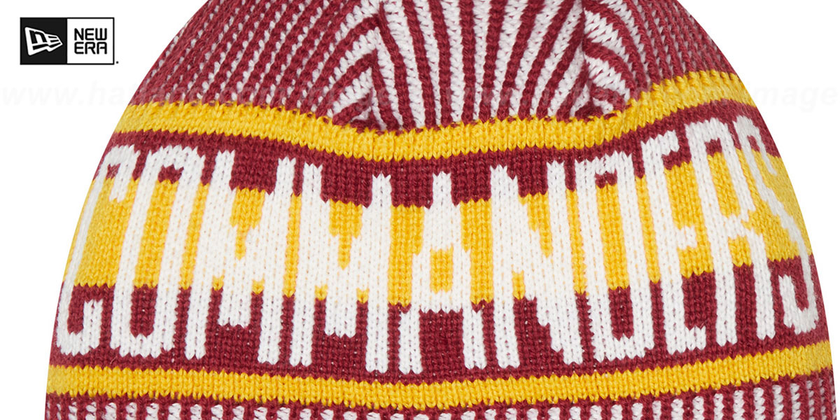 Washington Commanders STRIPED Knit Beanie Hat by New Era