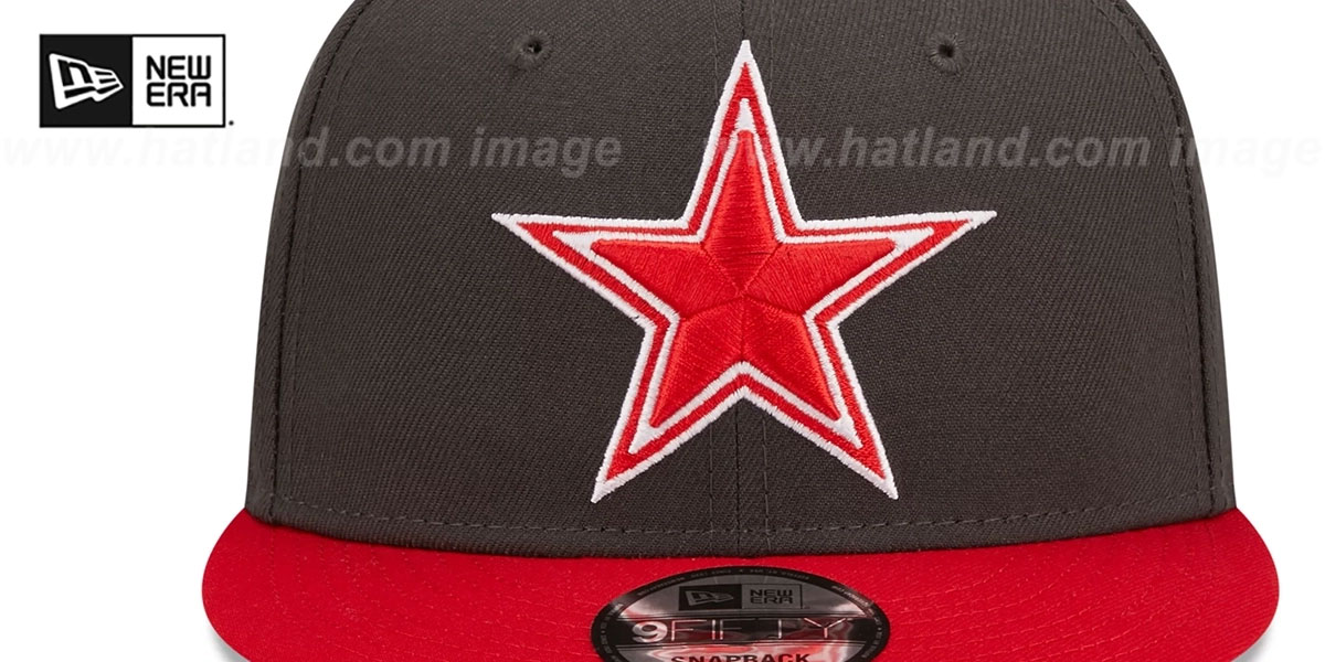Dallas Cowboys 2T COLOR PACK SNAPBACK Charcoal-Red Hat