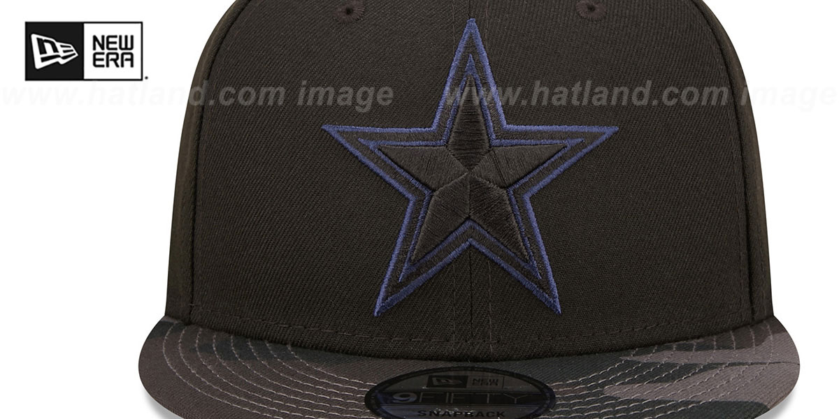 Dallas Cowboys CAMOVIZE SNAPBACK Black Hat by New Era