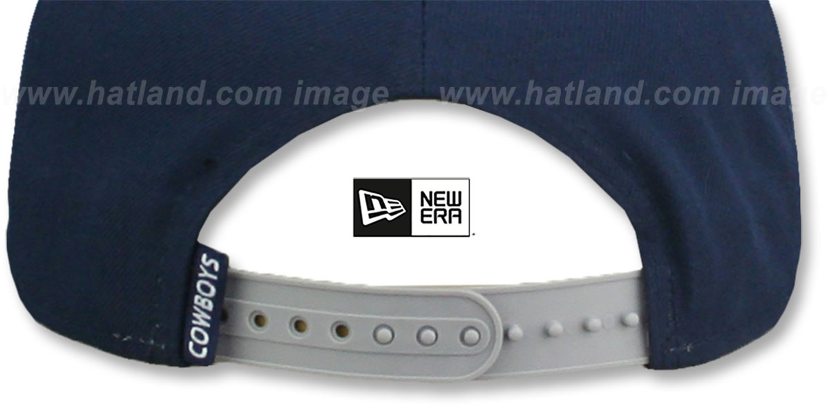 Dallas Cowboys LEATHER TAG SNAPBACK Navy-Grey Hat by New Era