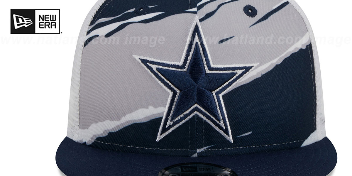 Dallas Cowboys TEAR TRUCKER SNAPBACK Navy-White Hat