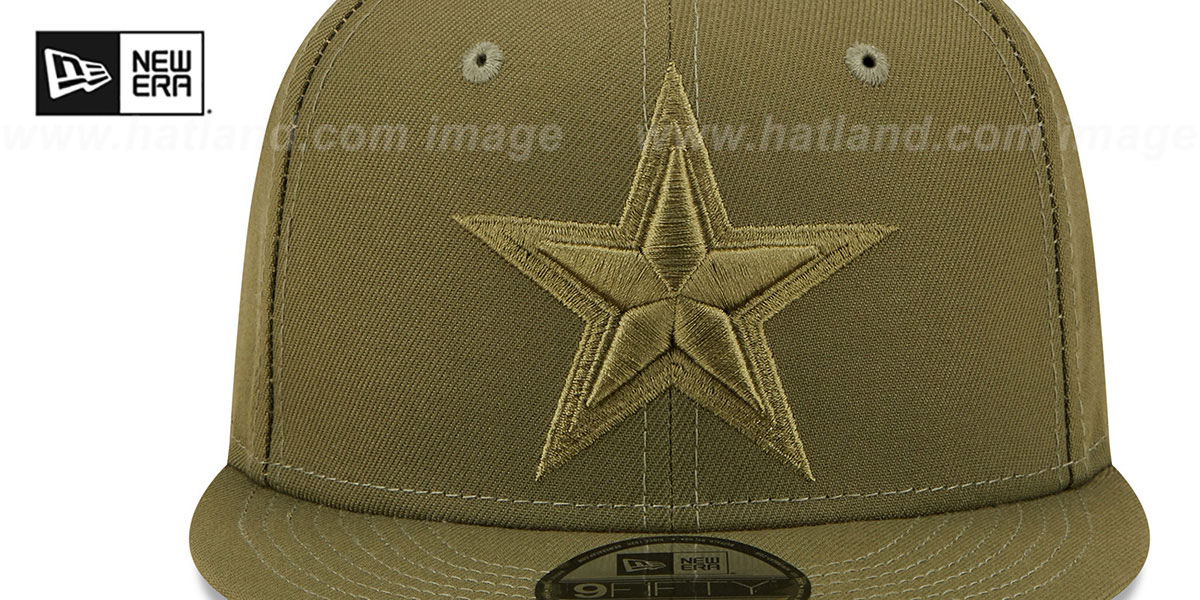 Dallas Cowboys TONAL TEAM-BASIC SNAPBACK Olive Hat