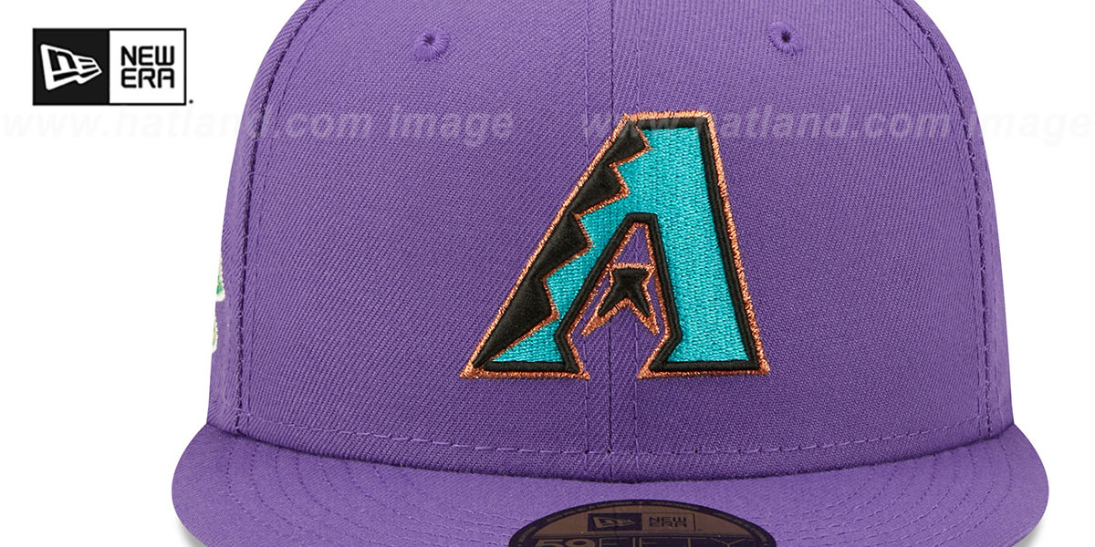 Arizona Diamondbacks 2001 WS CITRUS POP Purple-Green Fitted Hat