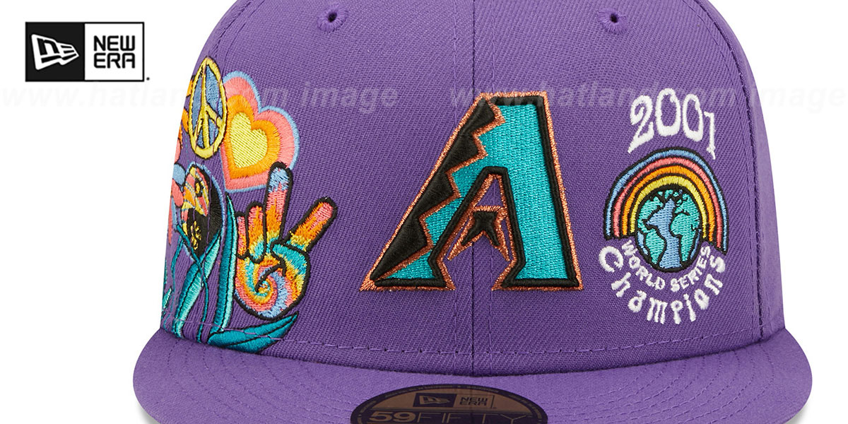 Arizona Diamondbacks GROOVY Purple Fitted Hat by New Era