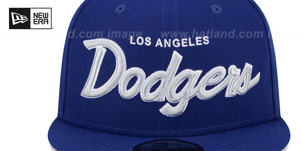 Los Angeles Dodgers TEAM-SCRIPT SNAPBACK Royal Hat