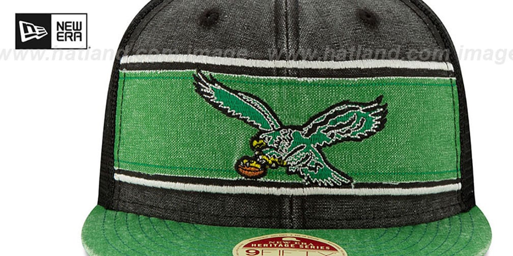 Philadelphia Eagles TB HERITAGE-BAND TRUCKER SNAPBACK Black-Green