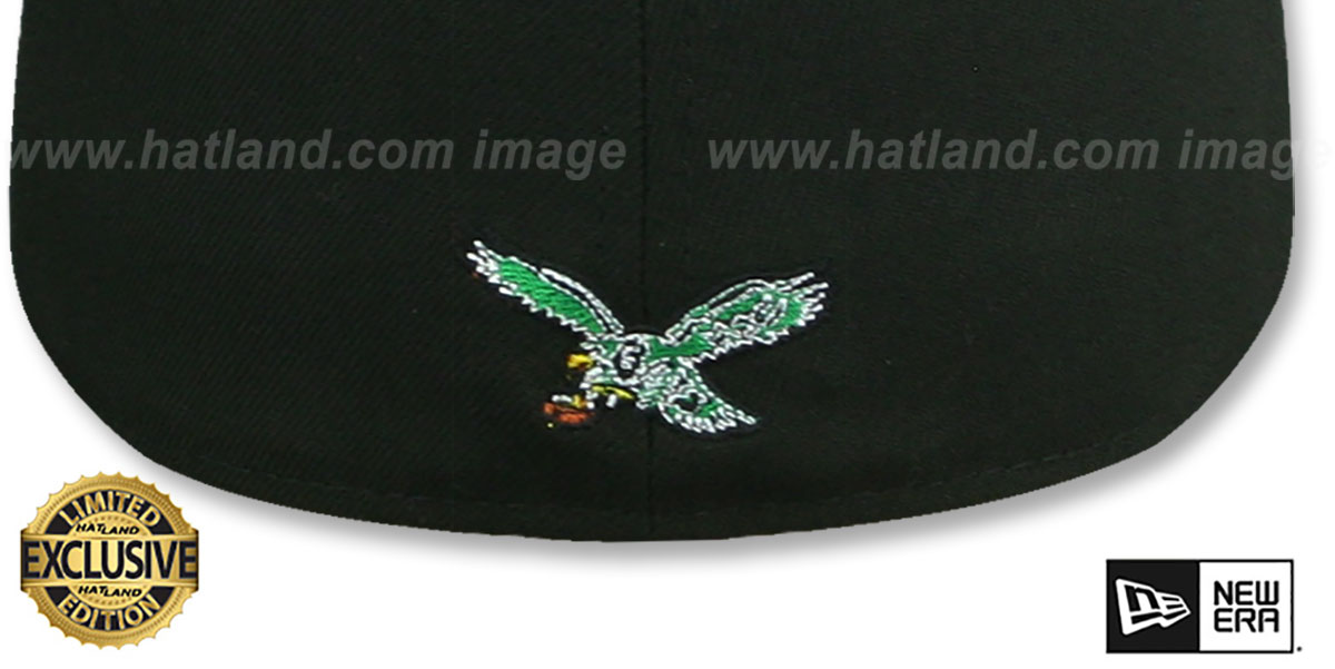 Philadelphia Eagles THROWBACK NFL SHIELD-BASIC Black-Green Fitted