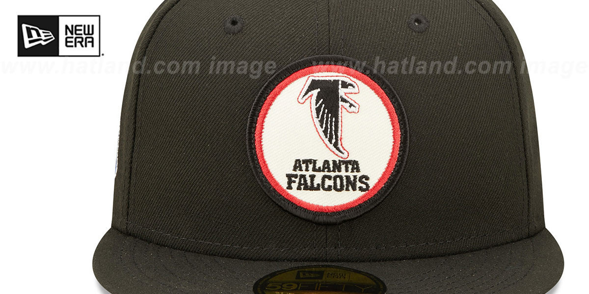 Atlanta Falcons 2022 NFL THROWBACK SIDELINE Black Fitted Hat