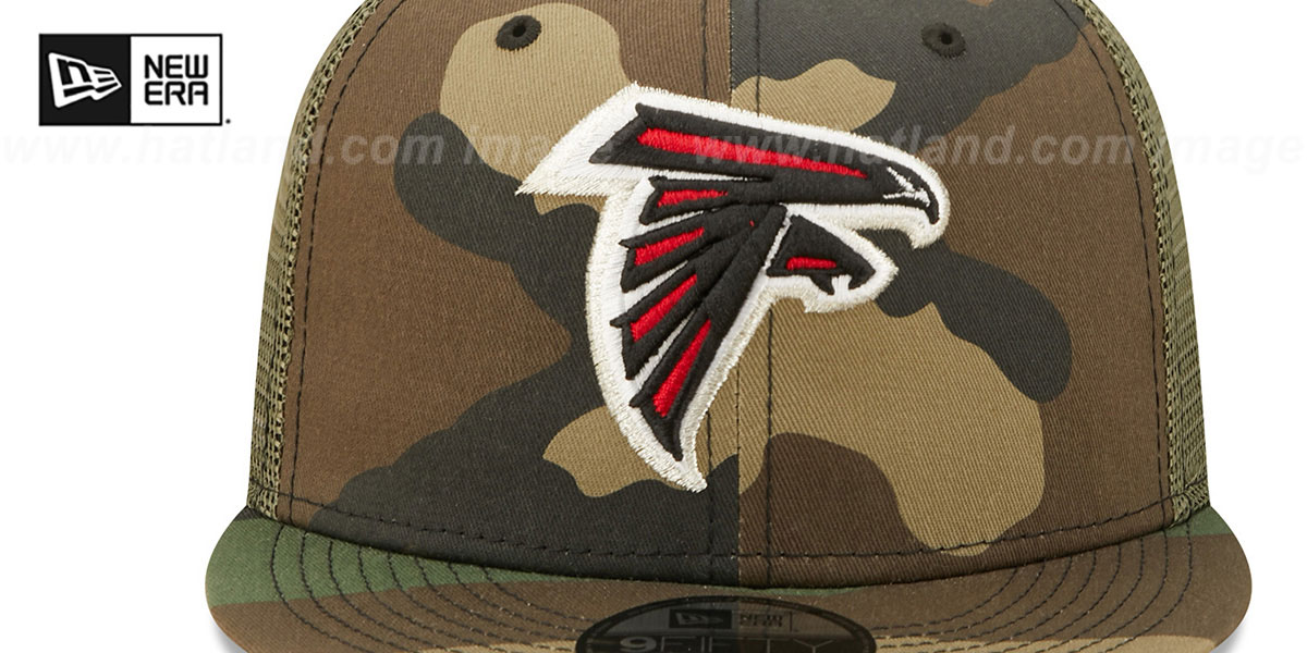 Atlanta Falcons ARMY CAMO TRUCKER Hat by New Era