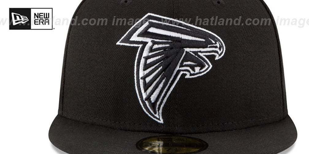 Atlanta Falcons NFL TEAM-BASIC Black-White Fitted Hat