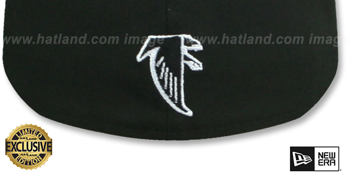 Atlanta Falcons THROWBACK NFL SHIELD-BASIC Black-Red Fitted Hat
