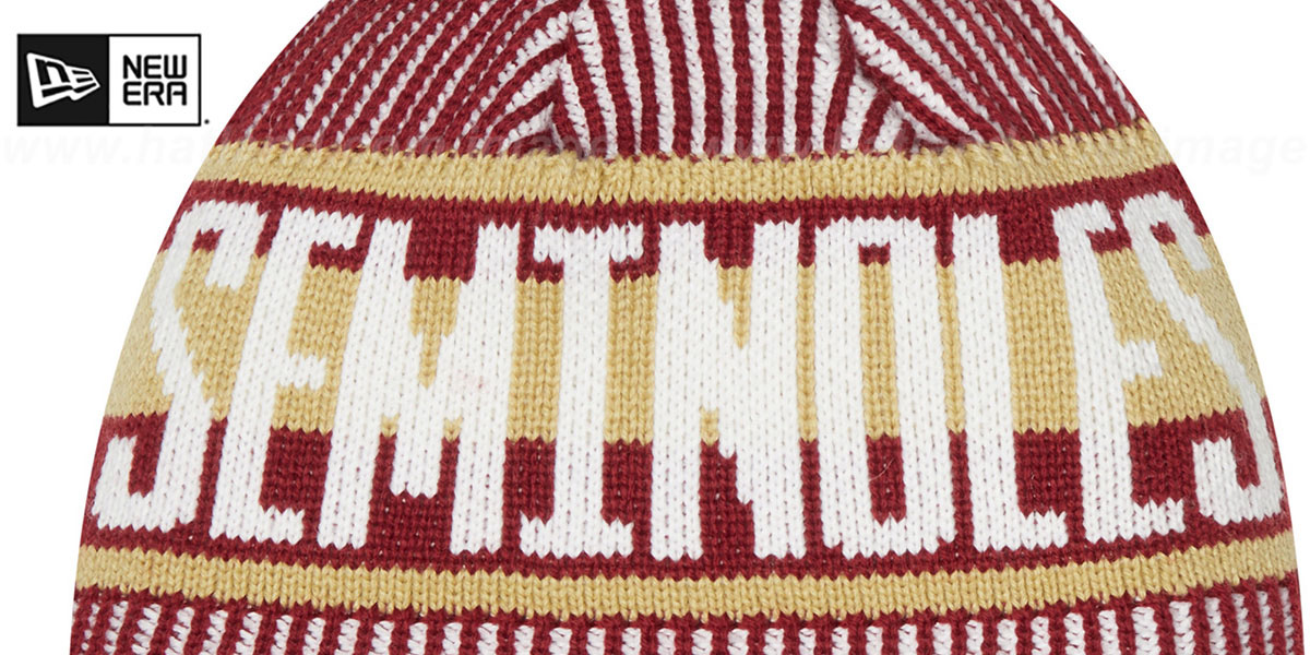 Florida State STRIPED Knit Beanie Hat by New Era