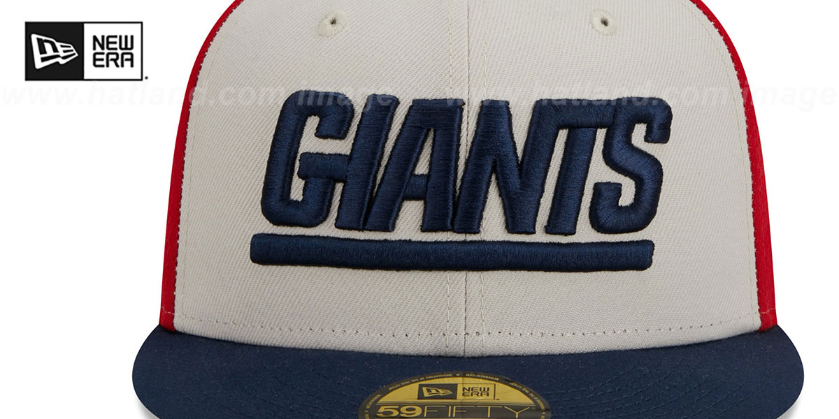 New York Giants HISTORIC SIDELINE PINWHEEL Fitted Hat