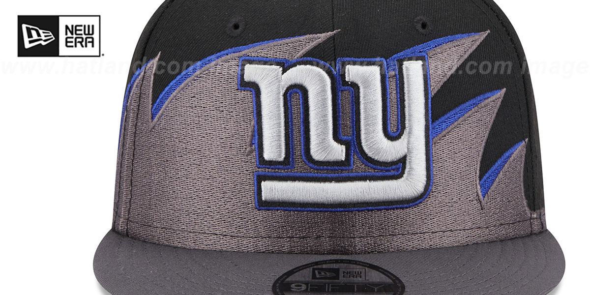 New York Giants NFL TIDAL WAVE SNAPBACK Black-Charcoal Hat