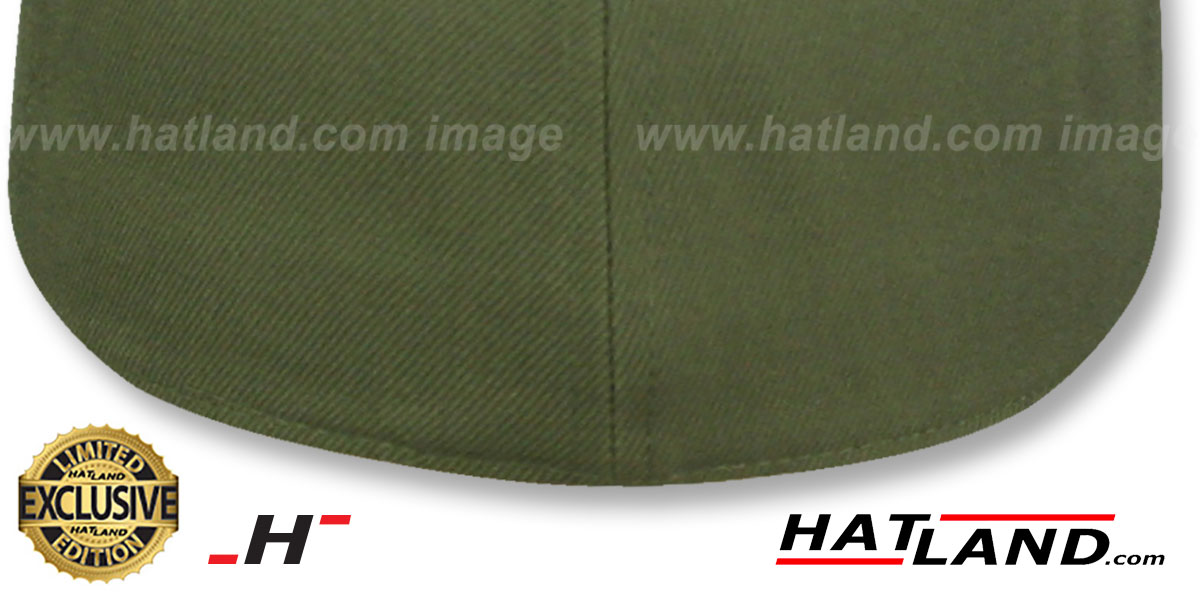 Hatland HYBRID E5-BLANK Solid Olive Fitted Hat
