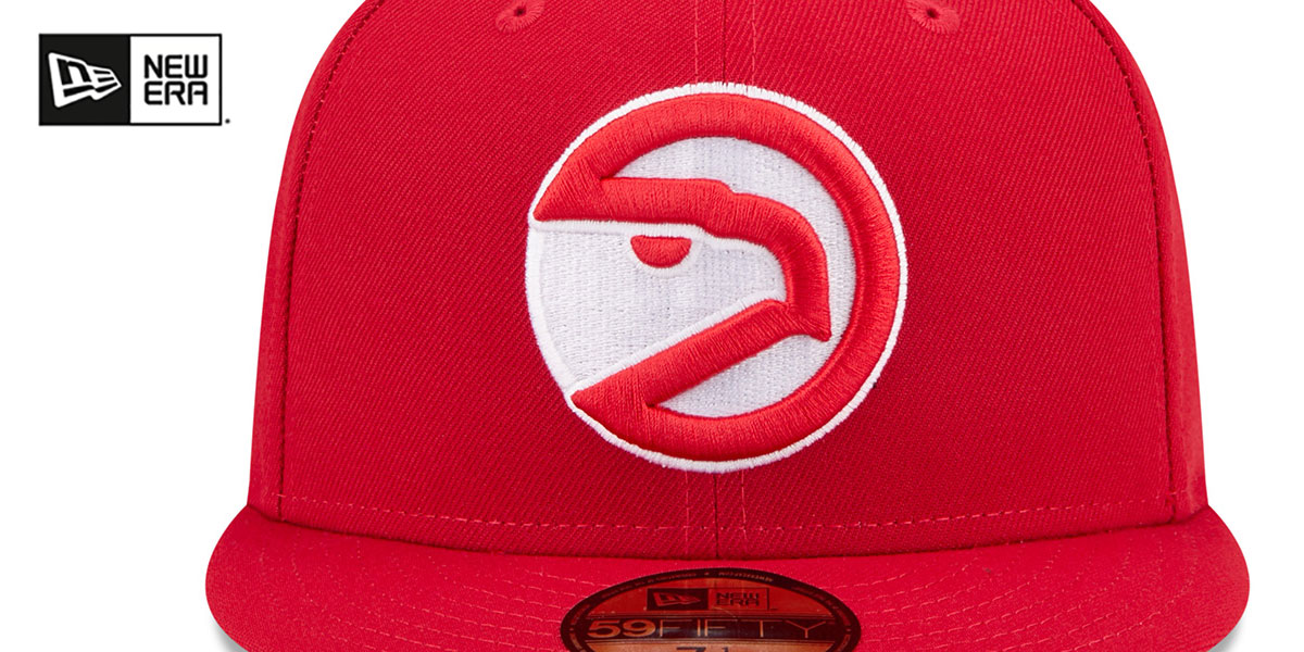 Atlanta Hawks 25TH ANNIVERSARY SIDE-PATCH Red Fitted Hat