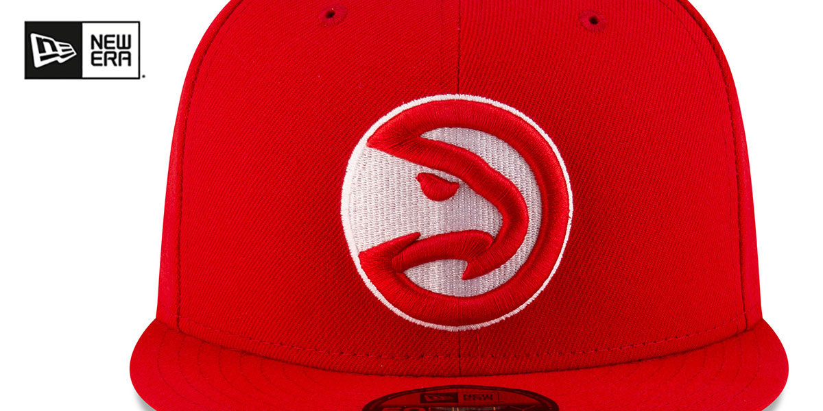 Atlanta Hawks NBA TEAM-BASIC Red Fitted Hat by New Era