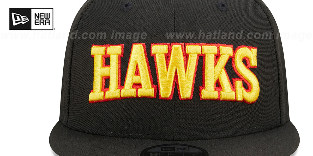 Atlanta Hawks STATEMENT SNAPBACK Black Hat by New Era