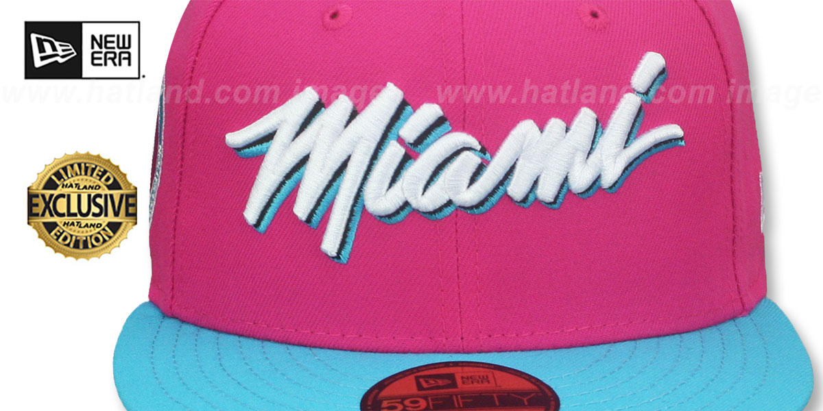 Miami Heat MIAMI VICE SIDE-PATCH Beetroot-Blue Fitted Hat