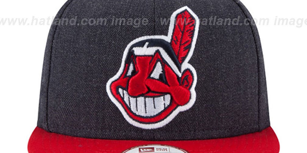 Indians LOGO GRAND SNAPBACK Navy-Red Hat by New Era
