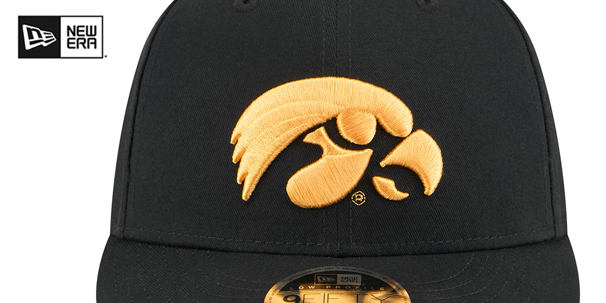 Iowa LOW-CROWN TEAM-BASIC SNAPBACK Black Hat by New Era