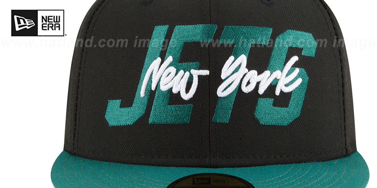 New York Jets 2022 NFL DRAFT Black-Green Fitted Hat