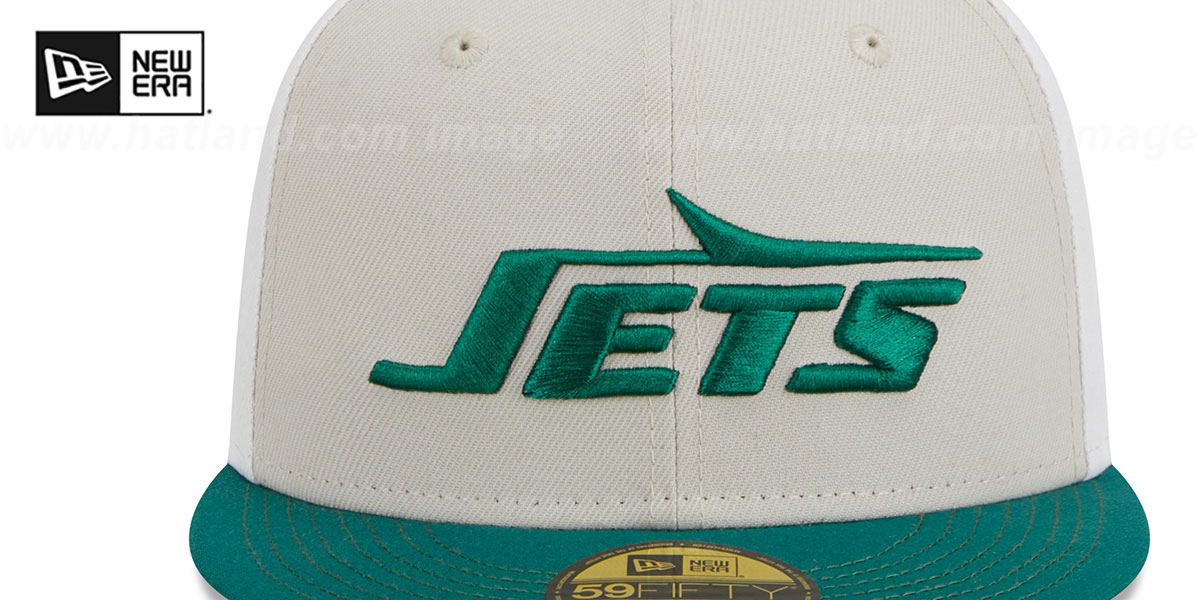 New York Jets HISTORIC SIDELINE PINWHEEL Fitted Hat