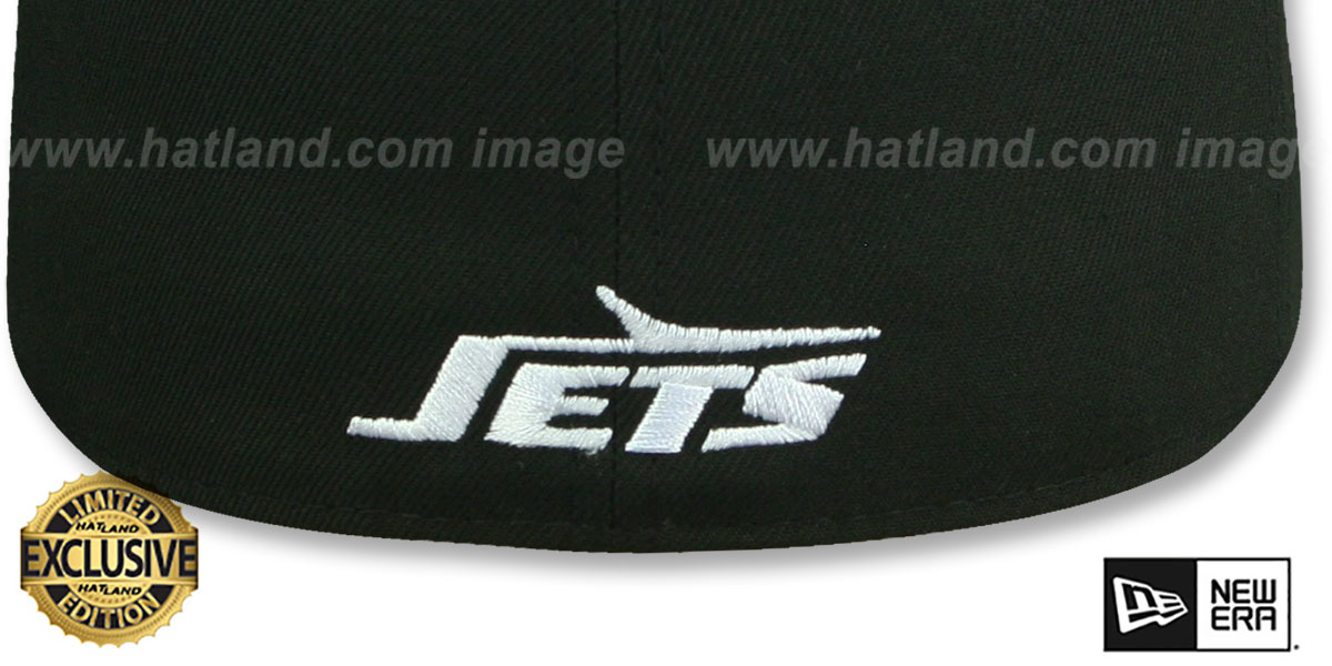 New York Jets THROWBACK NFL SHIELD-BASIC Black-Green Fitted Hat