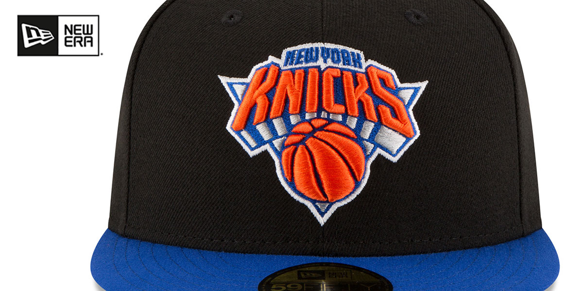 New York Knicks 2T ALTERNATE NBA TEAM-BASIC Black-Royal Fitted Ha