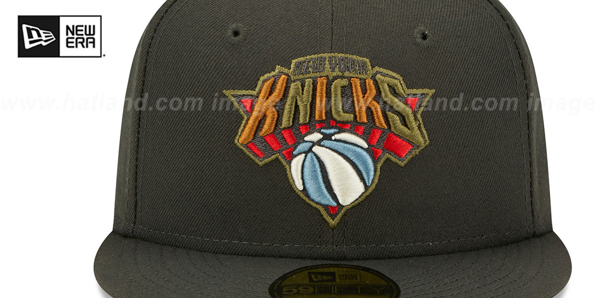 New York Knicks COLOR PACK MULTI Charcoal Fitted Hat