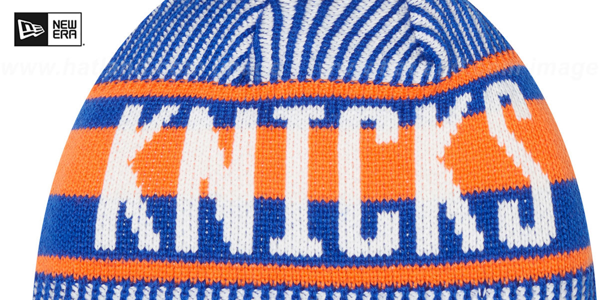 New York Knicks STRIPED Knit Beanie Hat by New Era