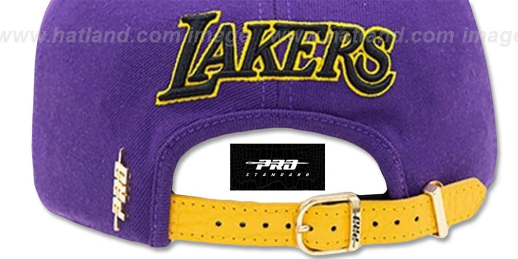 Los Angeles Lakers METAL-CROWN STRAPBACK Purple-Gold Hat