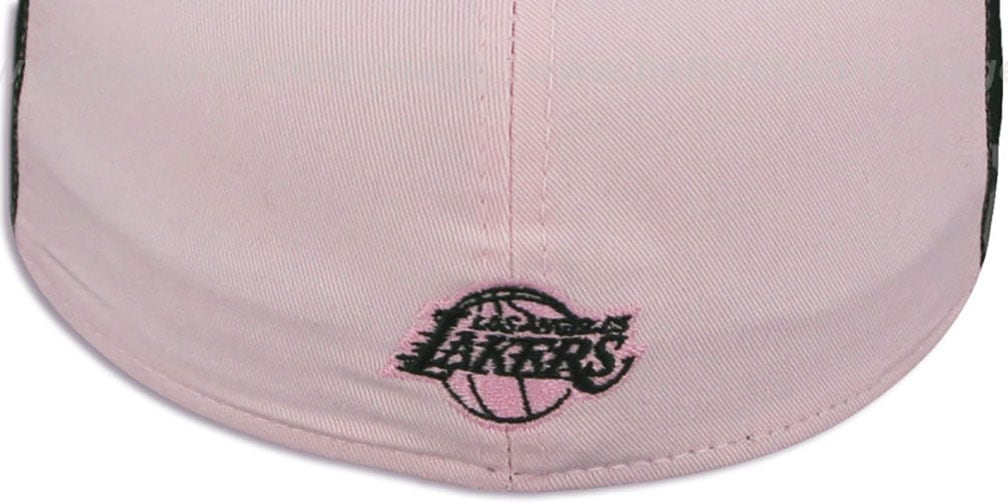 Los Angeles Lakers PINWHEEL Light Pink-Black Fitted Hat