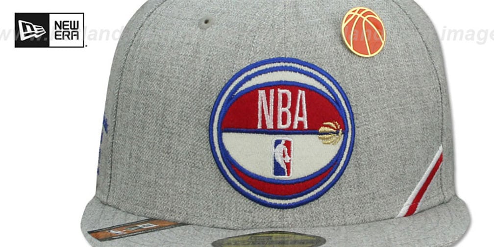 Logoman 2019 NBA DRAFT Heather Grey Fitted Hat by New Era