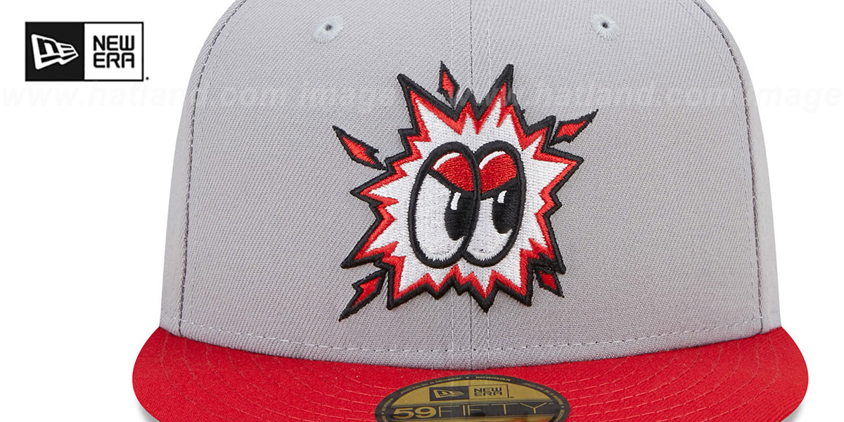 Chattanooga Lookouts MILB MARVEL DEFENDERS Grey-Red Fitted Hat