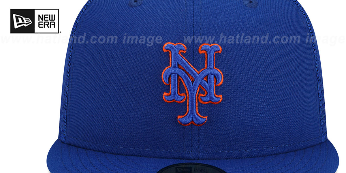New York Mets BATTING PRACTICE TRUCKER Royal Fitted Hat