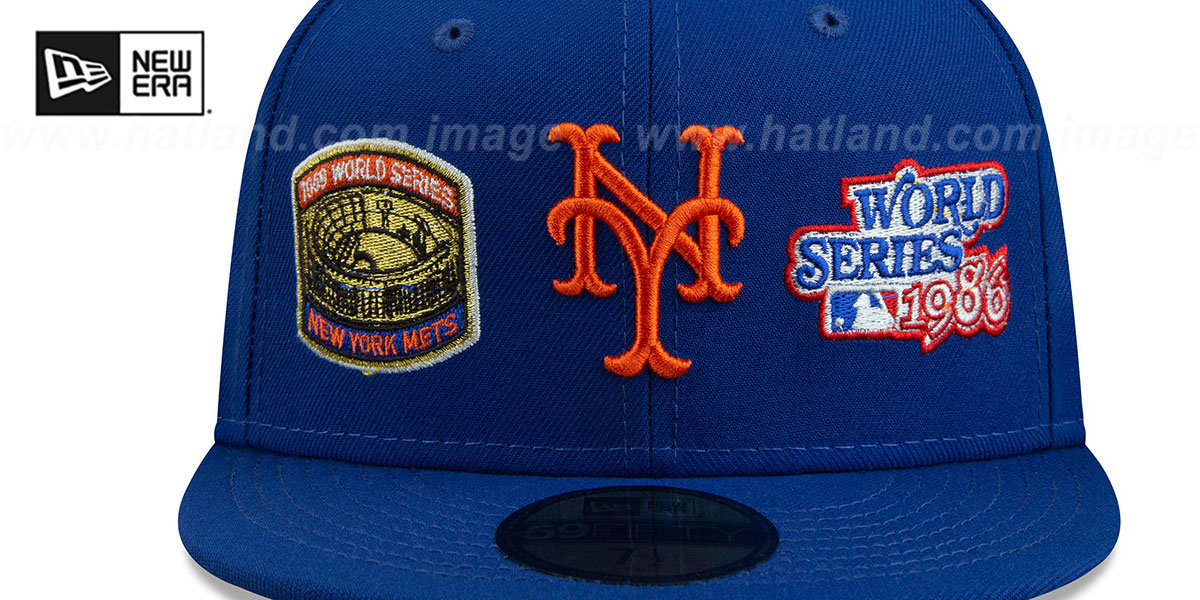 New York Mets HISTORIC CHAMPIONS Royal Fitted Hat by New Era