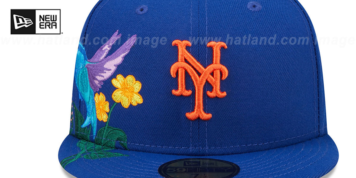 New York Mets SIDE-BLOOM Royal Fitted Hat by New Era