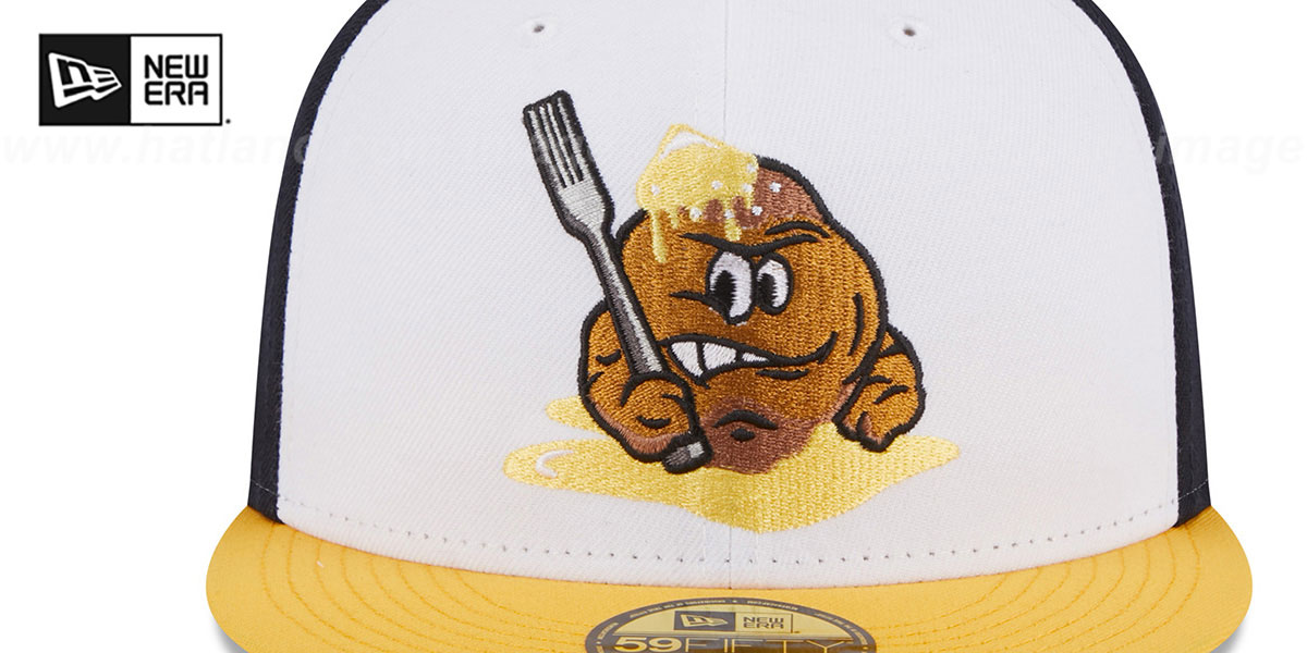 Syracuse Mets THEME NIGHT White-Navy-Gold Fitted Hat