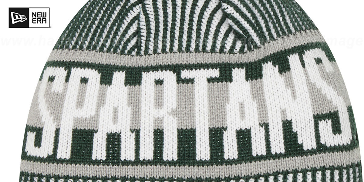 Michigan State STRIPED Knit Beanie Hat by New Era
