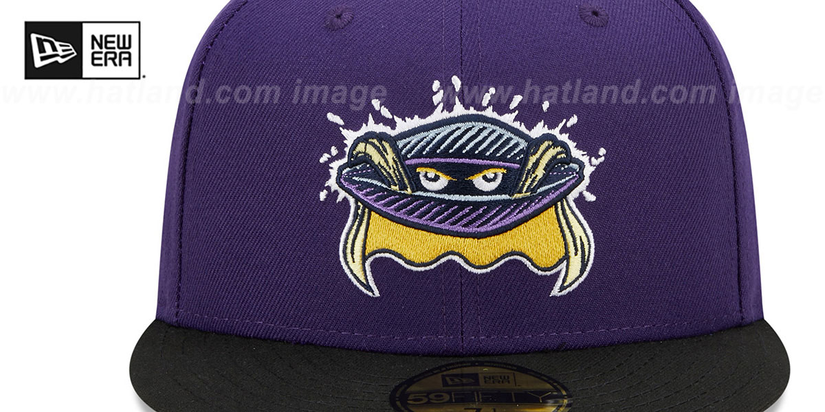 Fort Myers Mighty Mussels MILB MARVEL DEFENDERS Purple-Black Fitt