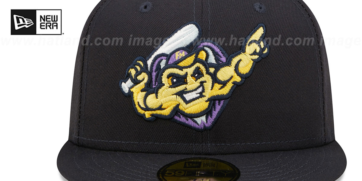 Fort Myers Mighty Mussels MILB ONFIELD GAME Navy Fitted Hat