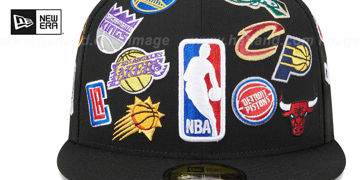 NBA ALL STAR ALL-OVER Black Fitted Hat by New Era