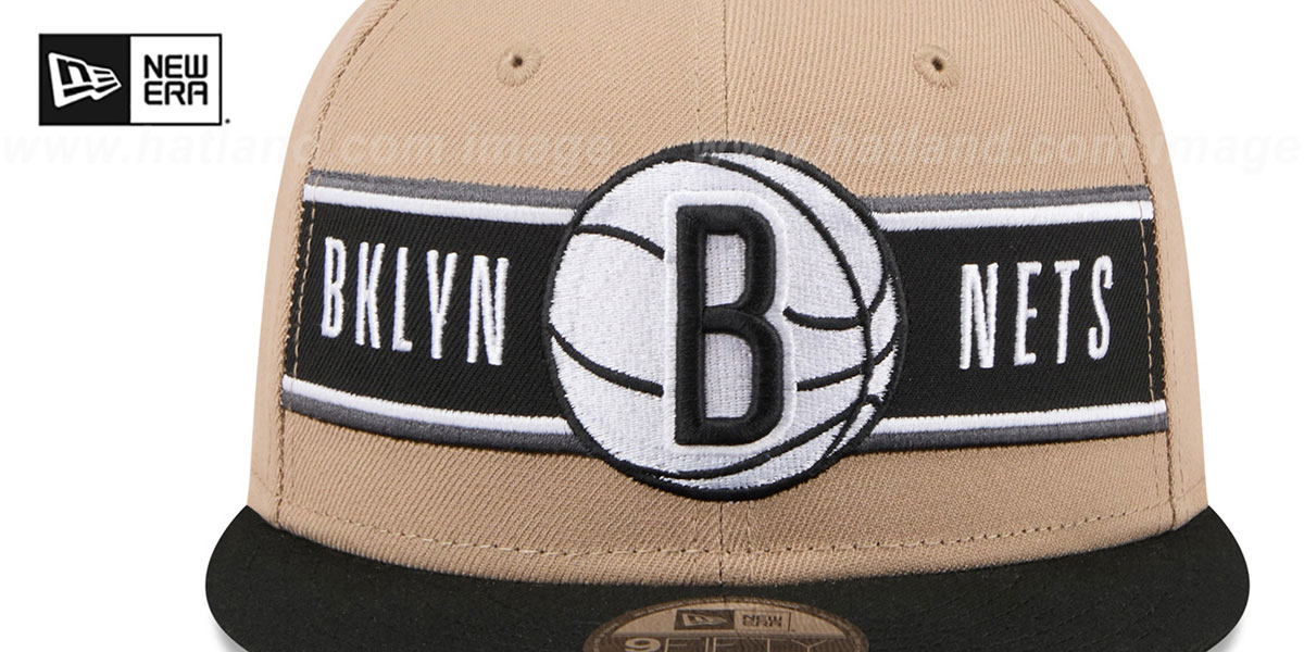 Brooklyn Nets 2024 NBA DRAFT SNAPBACK Camel-Black Hat