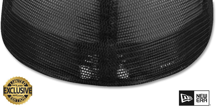 New Era MESH-BACK 59FIFTY-BLANK Black-Black Fitted Hat